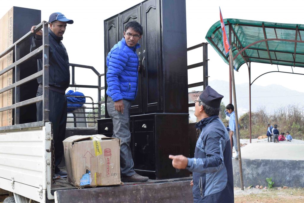 Distribution of materials in Azad and Mahendra Ratna School – Nepal ...